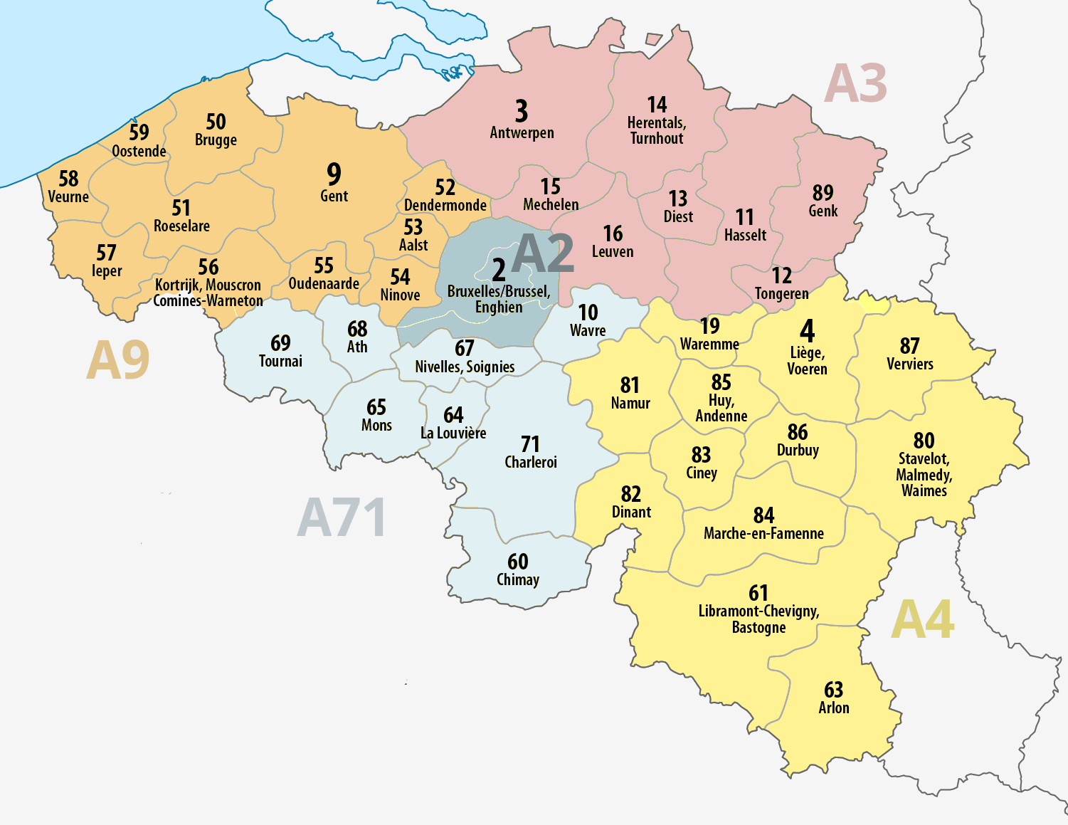 Service areas in Belgium – edpnet